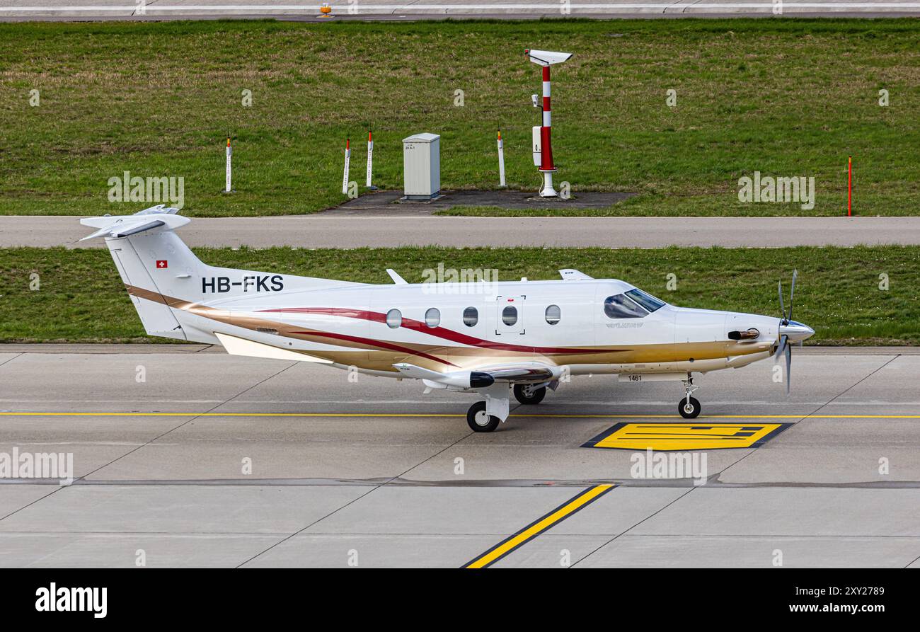 Zurich, Switzerland, 16th Mar 2024: A private owner's Pilatus PC-12/47E ...