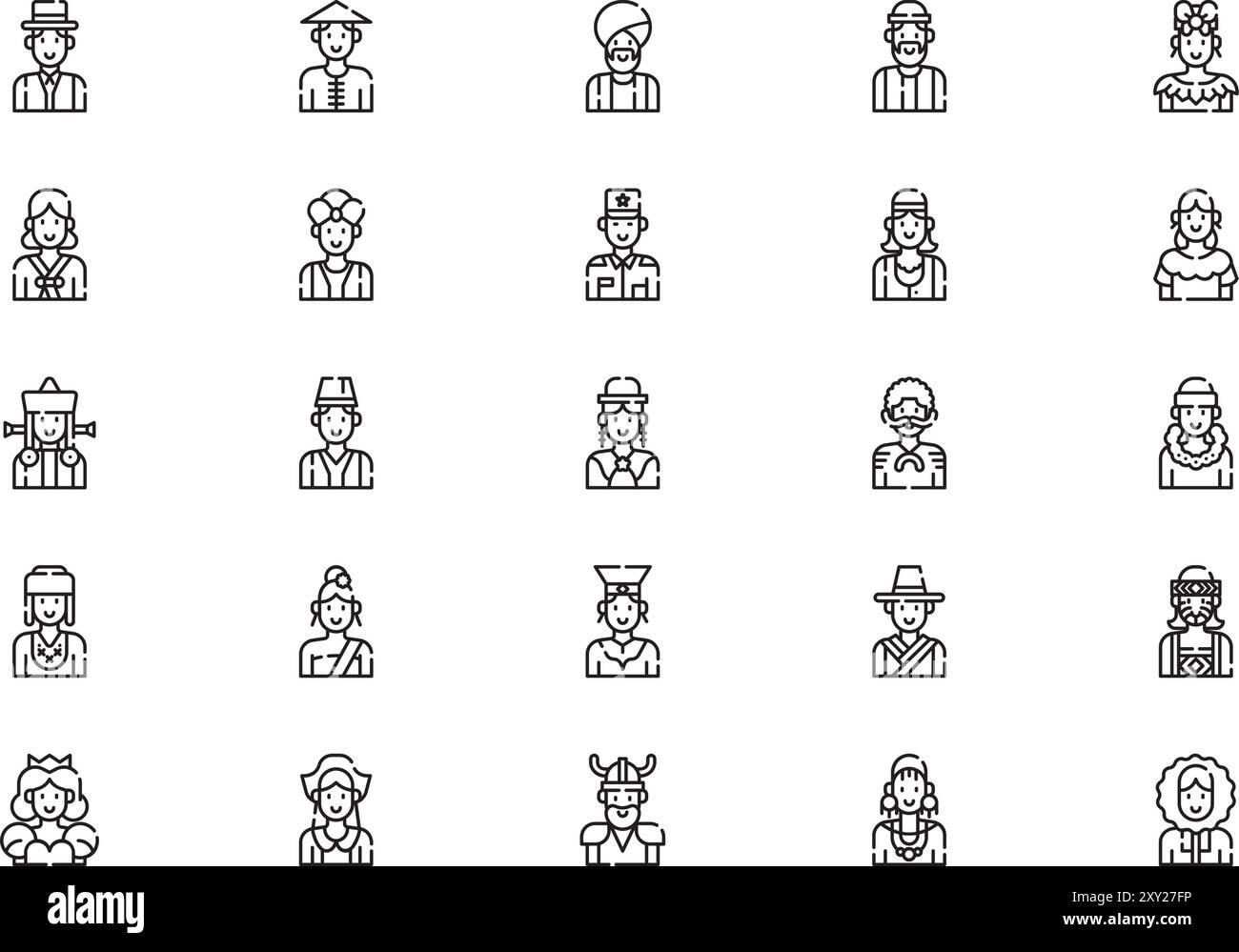 Cultural avatars icons collection is a vector illustration with ...