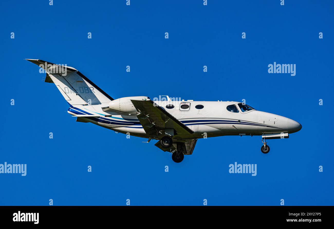Zurich, Switzerland, 10th May 2024: A Cessna 510 Citation Mustang from Aeropartner is on its ...