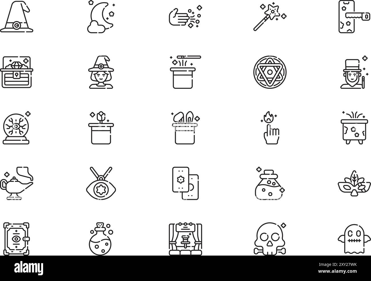 Crystal ball illustration hand Black and White Stock Photos & Images ...