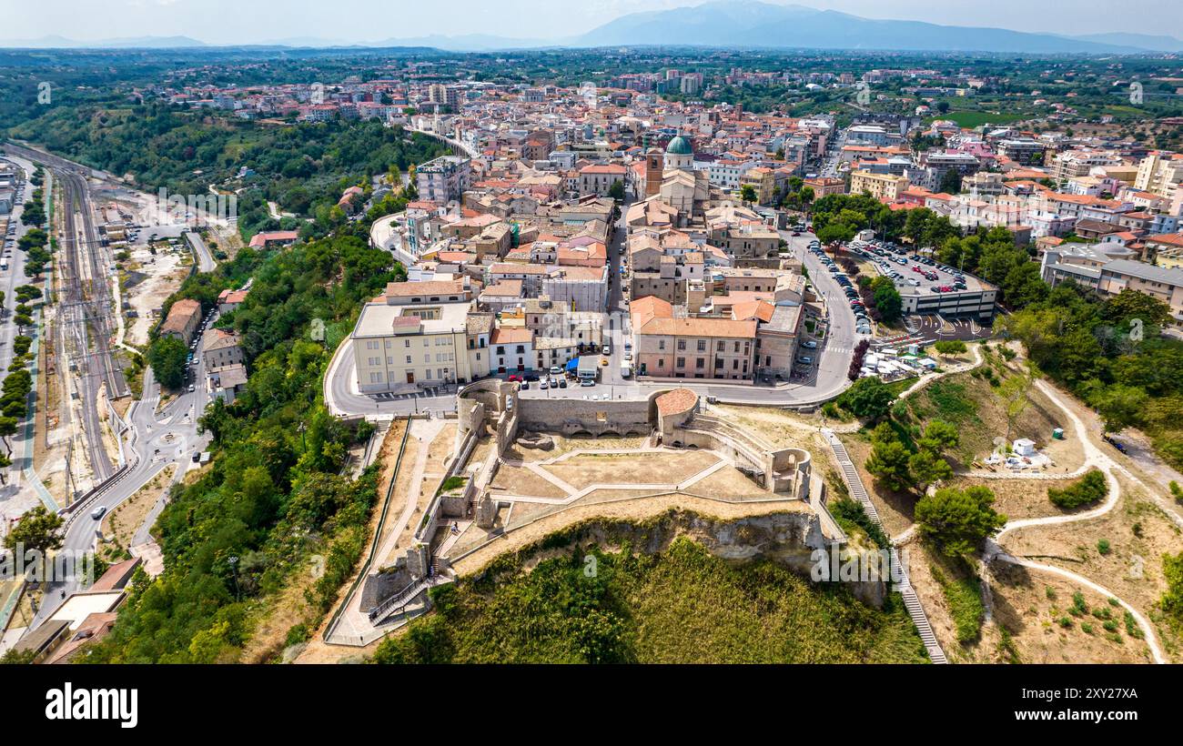 Chieti 2024. Aerial view of the Aragonese castle of Ortona, built ...
