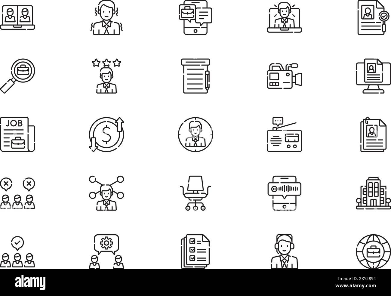 Job interview icons hi-res stock photography and images - Alamy