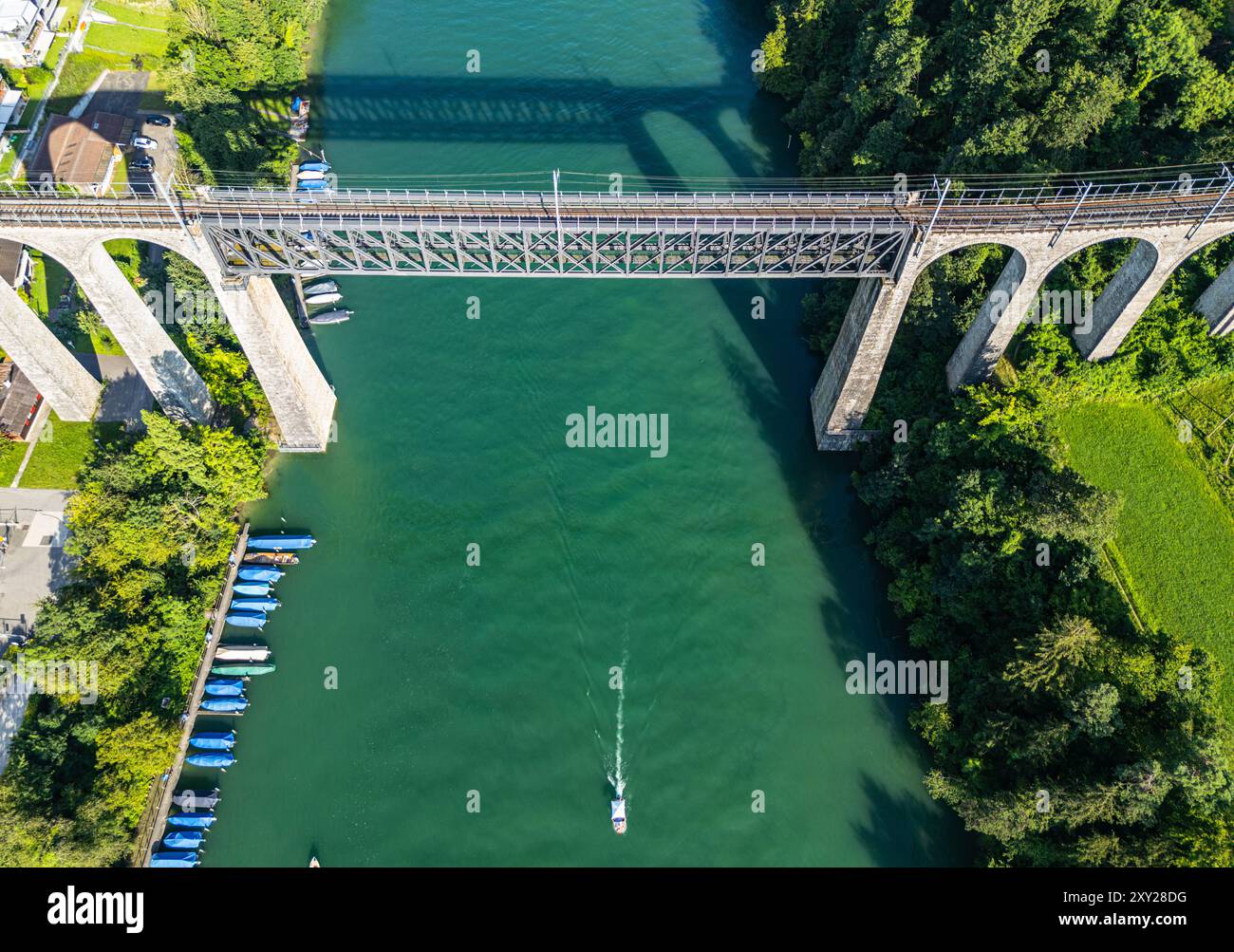 Drone footage above river running hi-res stock photography and images ...