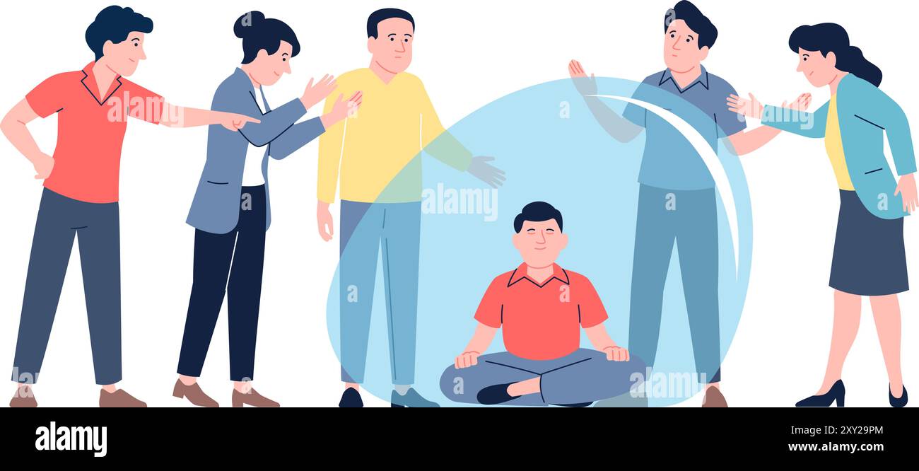 Concept social barrier Stock Vector Images - Alamy