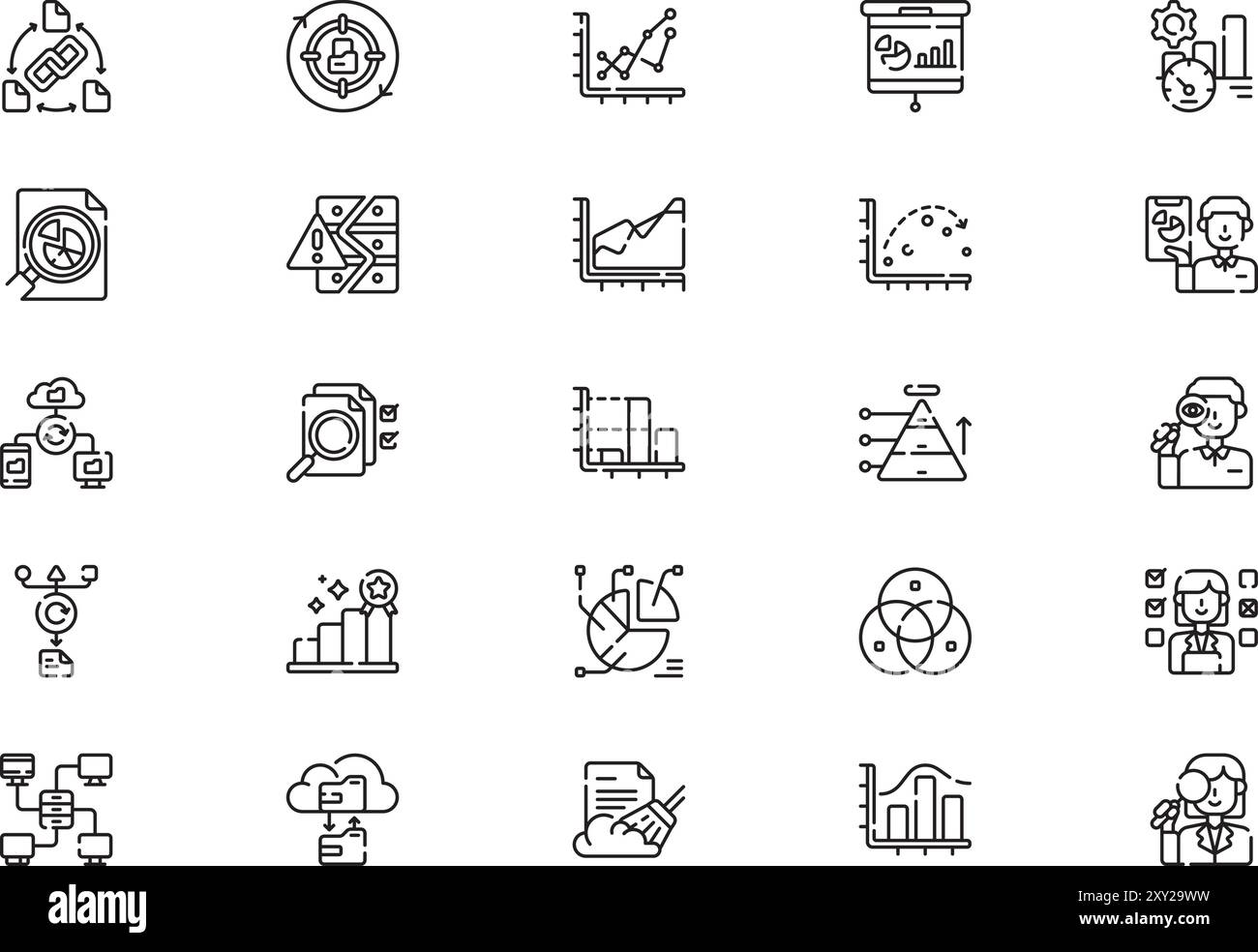 Data analytics icons collection is a vector illustration with editable stroke Stock Vector Image ...