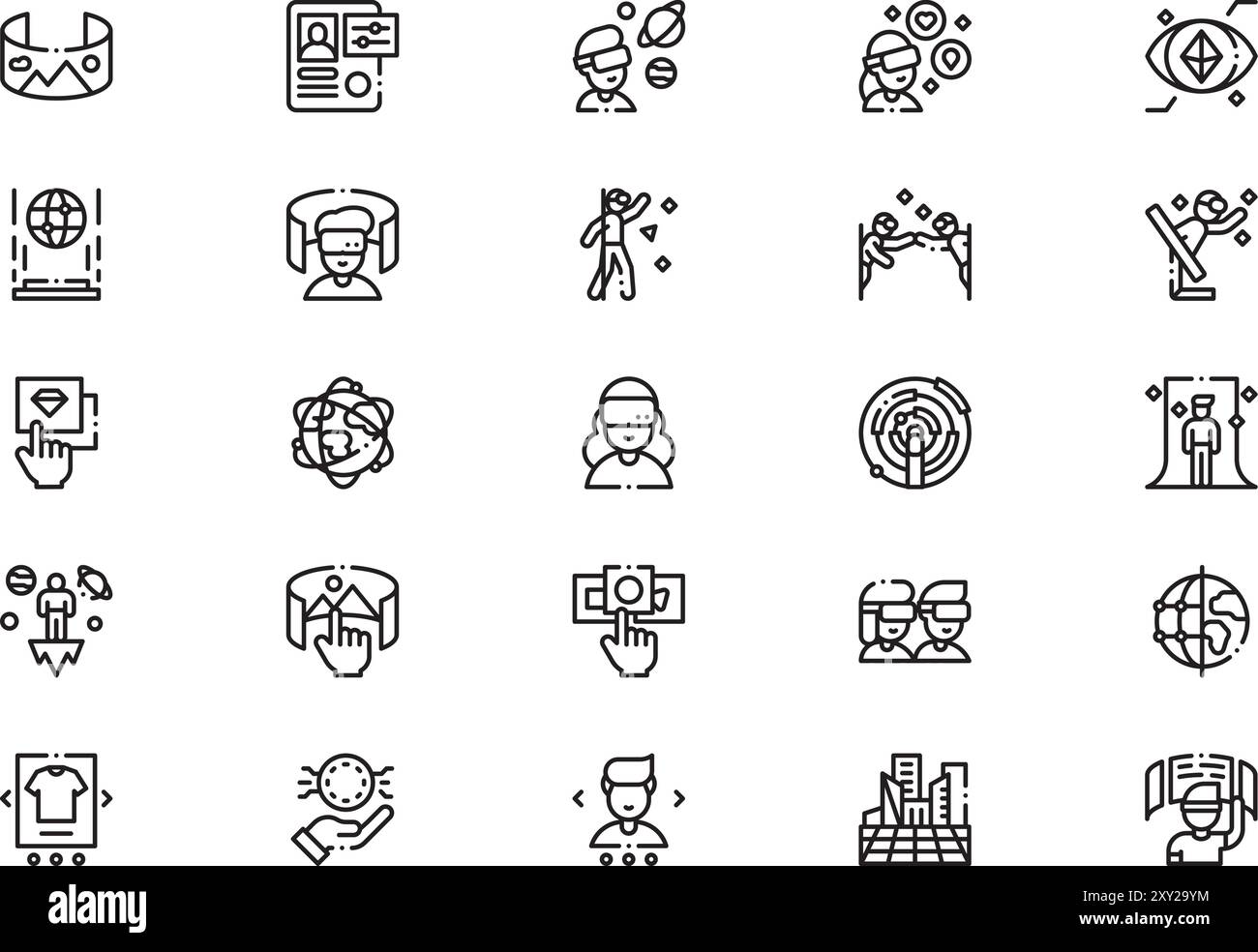 Metaverse icons collection is a vector illustration with editable ...