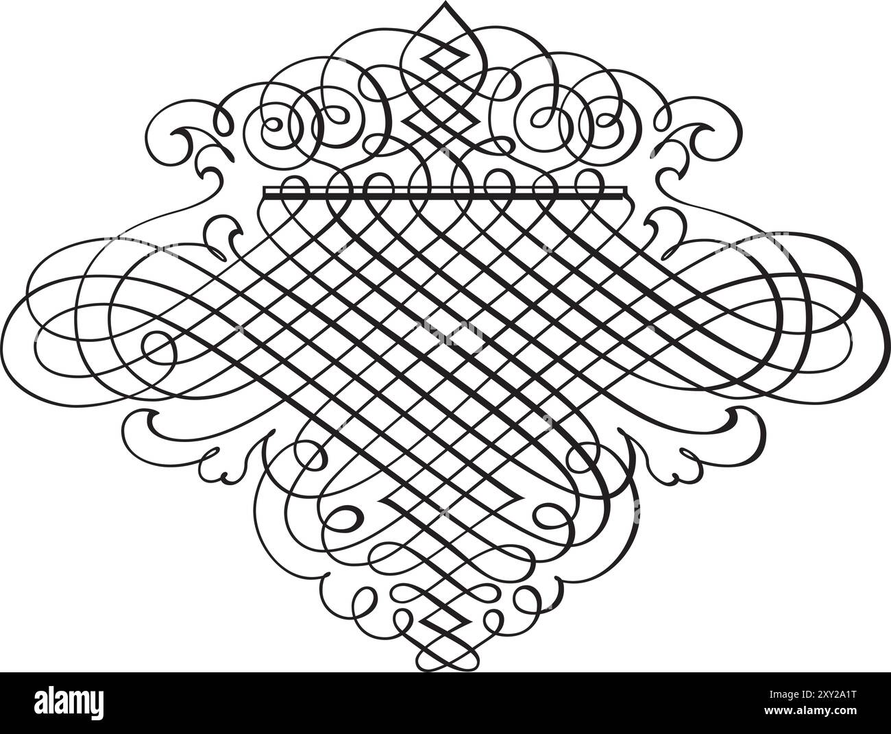 Vintage Decorative Calligraphy Ornamental Silhouette vector design ...