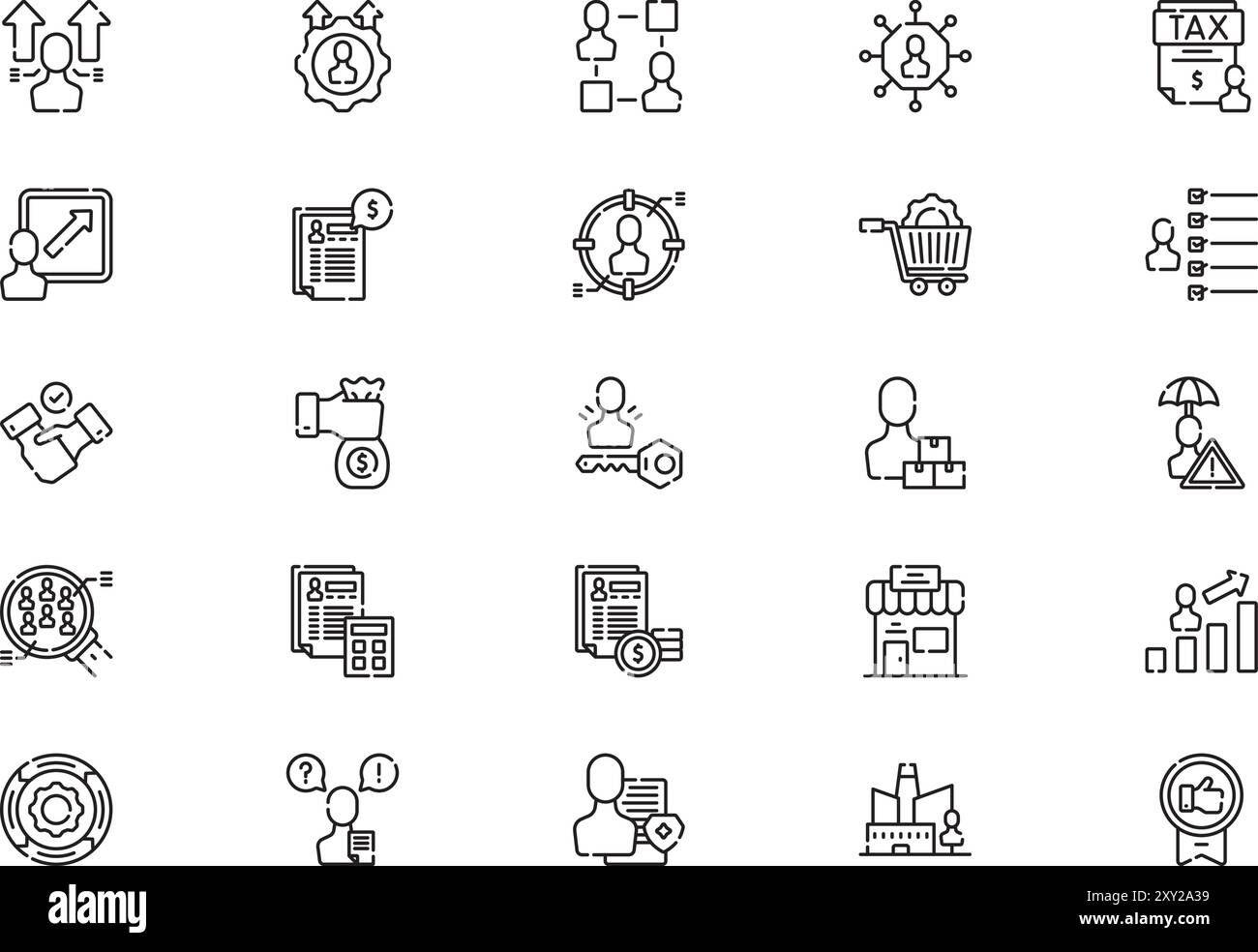 Outsourcing icons collection is a vector illustration with editable ...