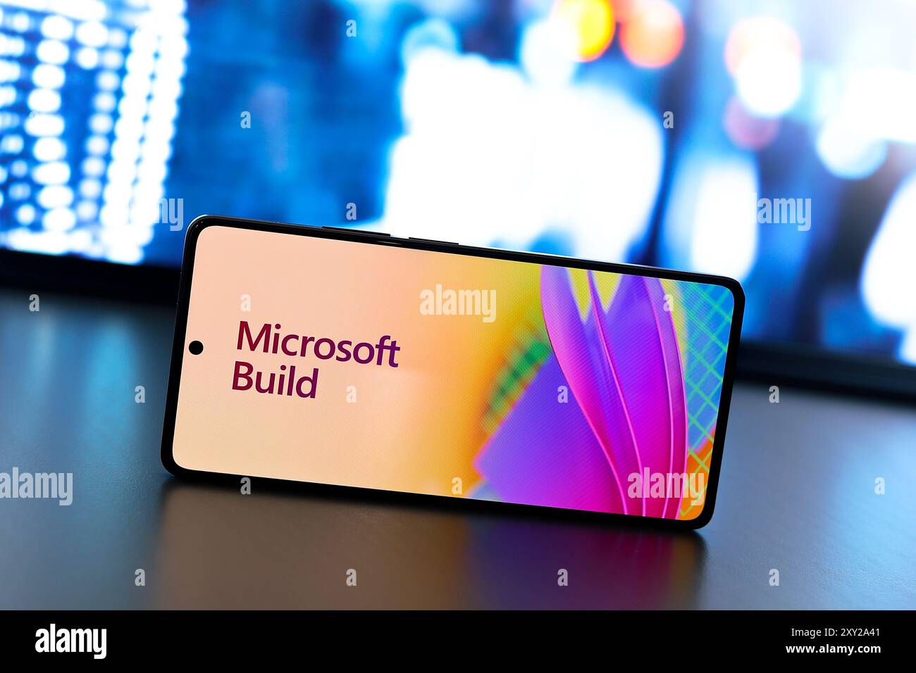 In this photo illustration, the Microsoft Build Developer Conference ...