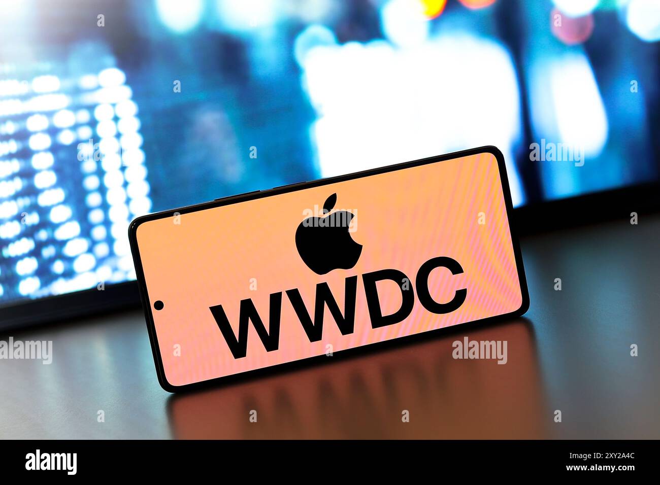 In this photo illustration, the Apple Worldwide Developers Conference ...