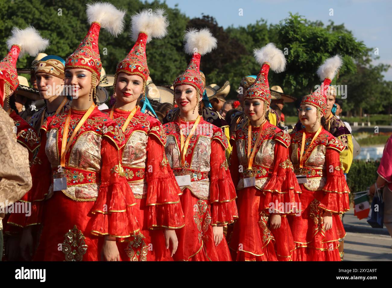 Festive procession through the streets of Sofia of participants in the Vitosha International ...