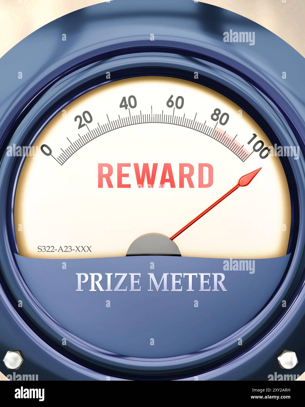 Reward and Prize Meter that is hitting a full scale, showing a very ...