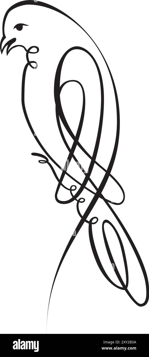 Vintage Decorative Calligraphy bird Ornamental Silhouette vector design ...
