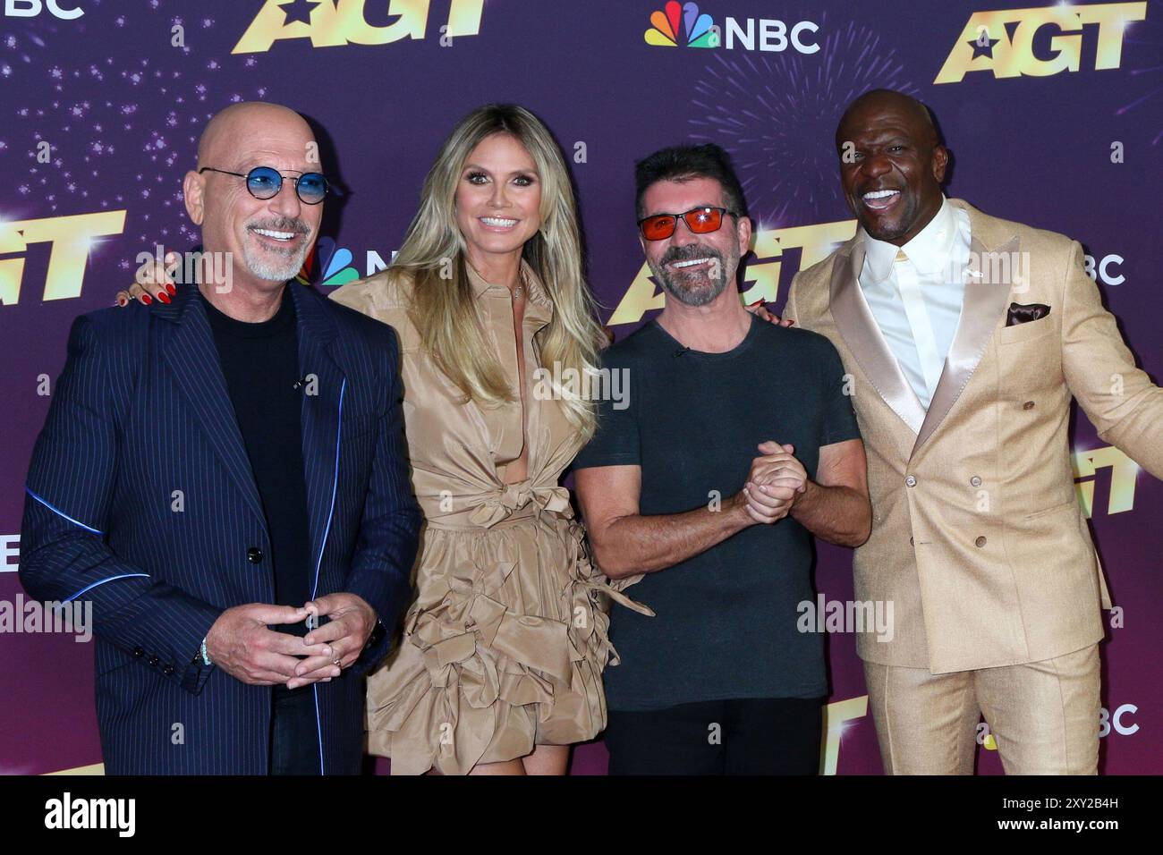 Ca. 20th Aug, 2024. Howie Mandel, Heidi Klum, Simon Cowell, Terry Crews ...