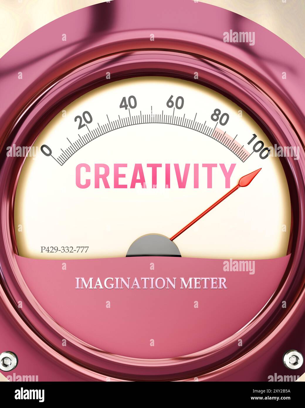 Creativity and Imagination Meter that is hitting a full scale, showing ...