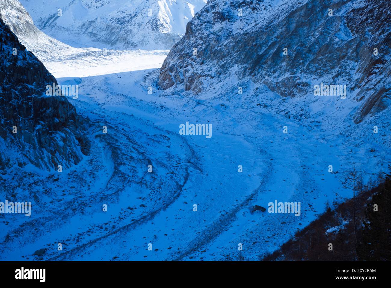 Majestic Mer de Glace: Alpine Splendor in Chamonix Stock Photo - Alamy