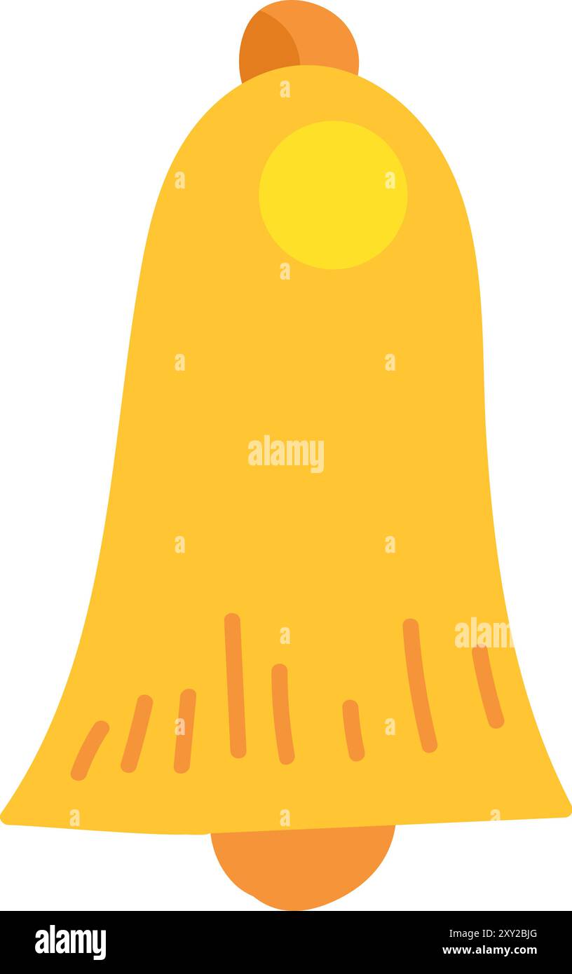 Ringing golden bell. Musical instrument, upcoming holidays symbol ...