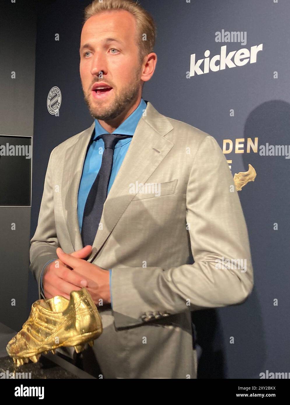 27 August 2024, Bavaria, Munich: Soccer, Bundesliga, "Golden Shoe ...