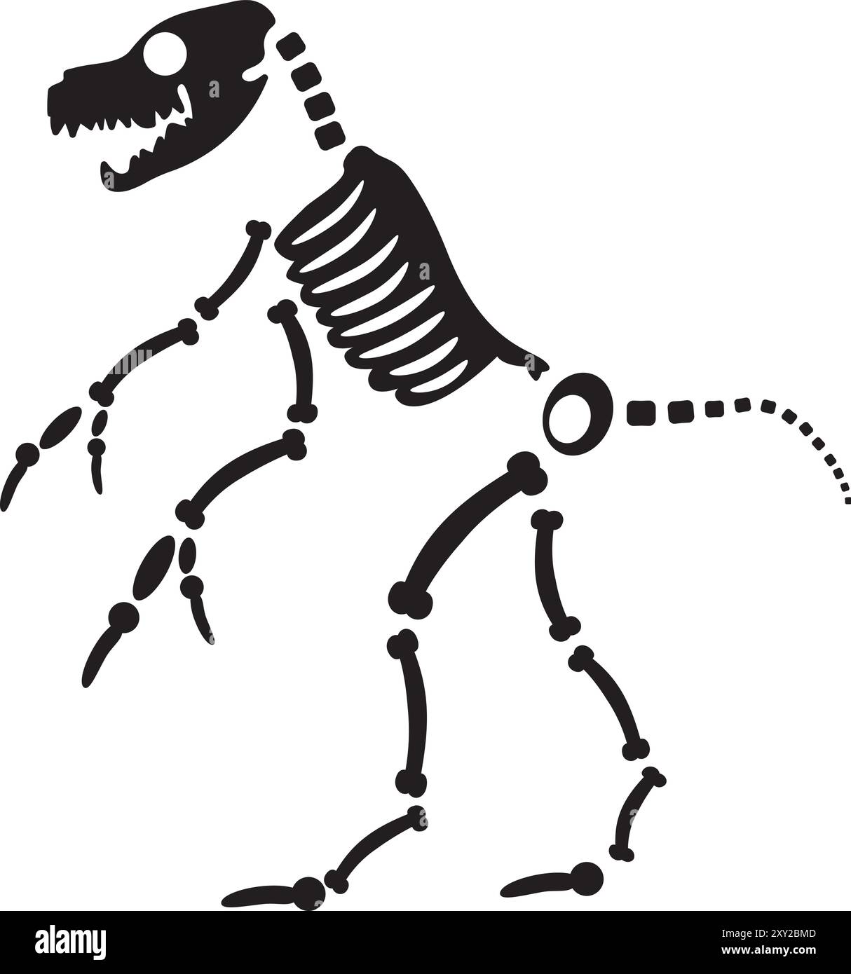 Decayed Halloween cruel werewolf with dried skeleton bones, fairy tale ...