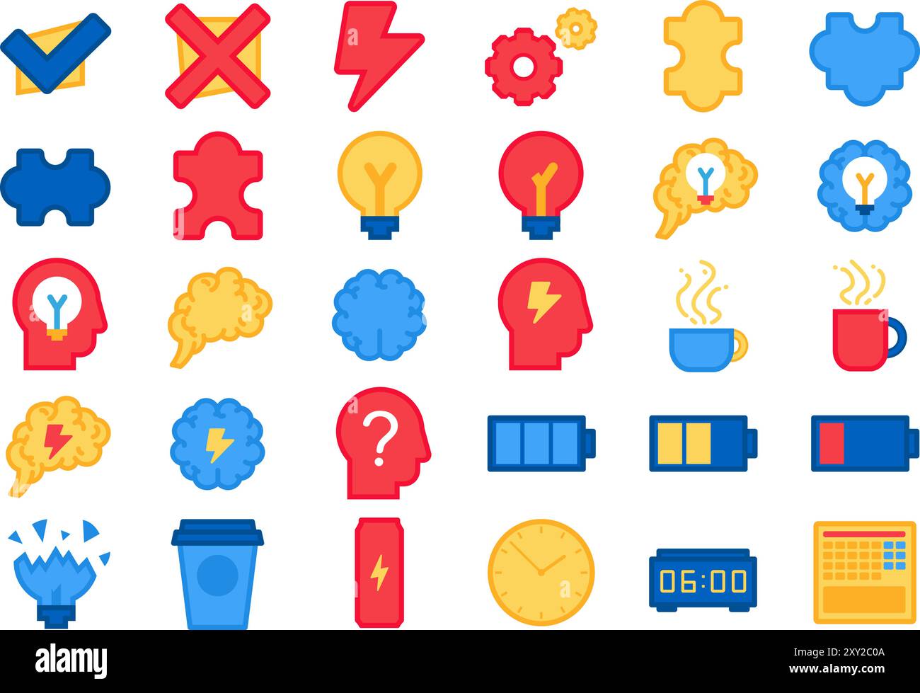 Electric incandescent lamp inside Hemispheres of human brain. Sudden ...