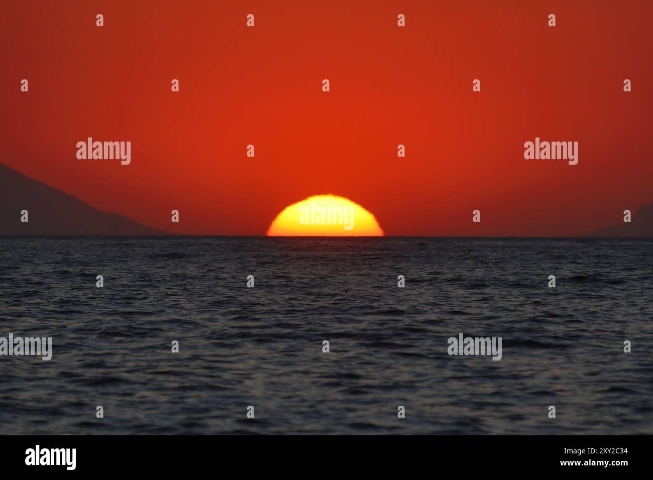 Close-up of empty sky and sun for copy space. The spectacular view of ...