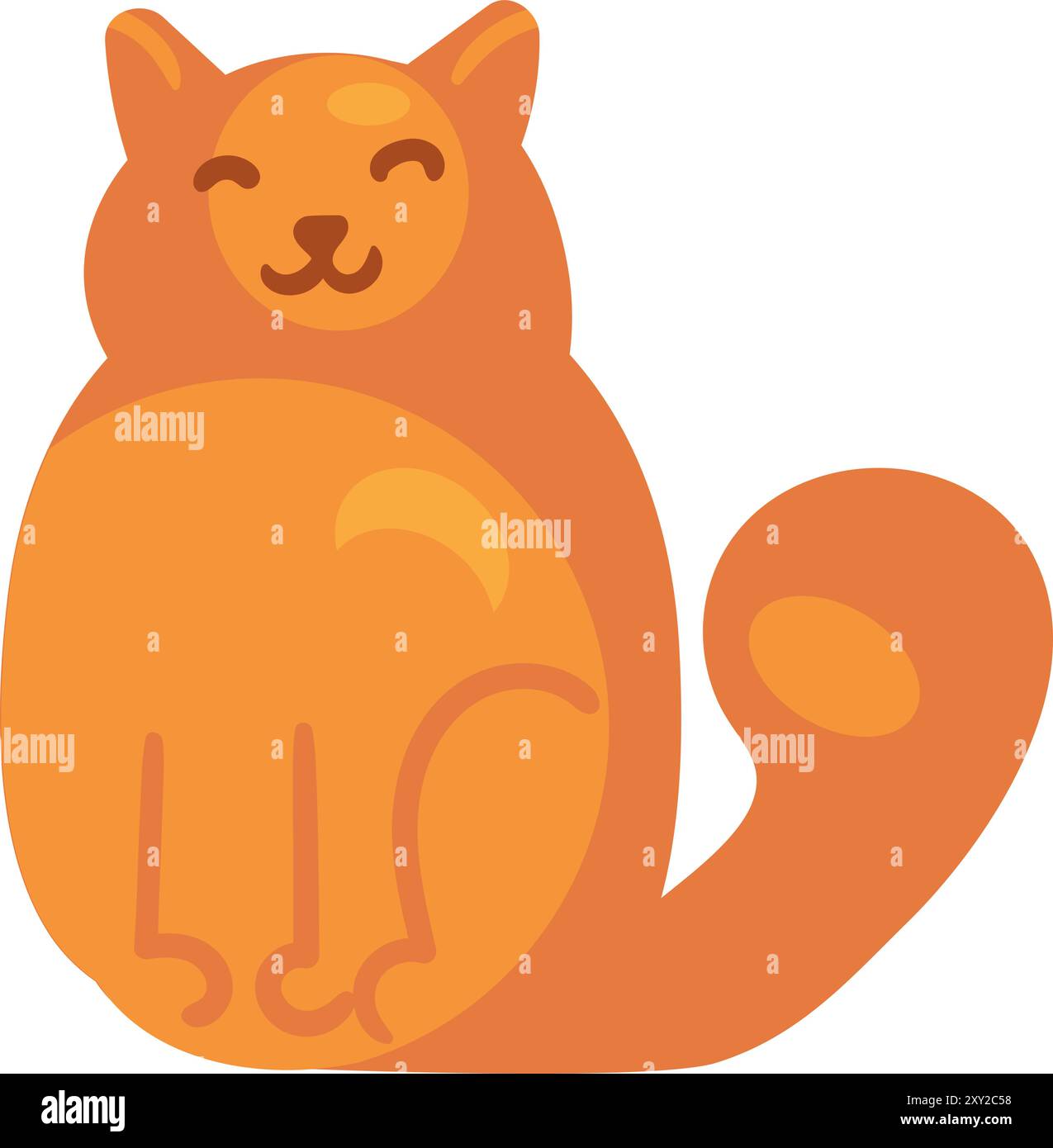 Charming white fluffy cat Stock Vector Images - Alamy