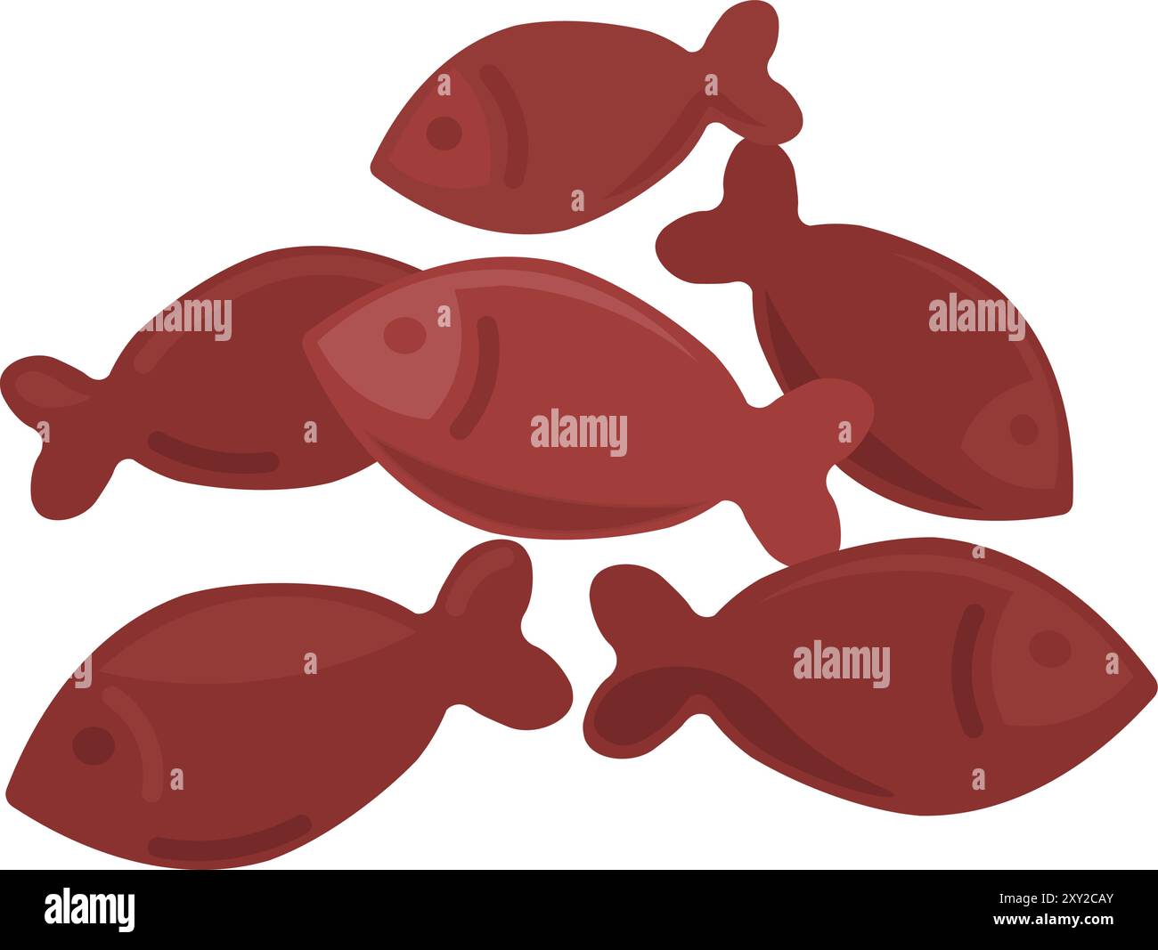 Fish dry cat food. Crispy fish with tuna flavor. Element for design of ...