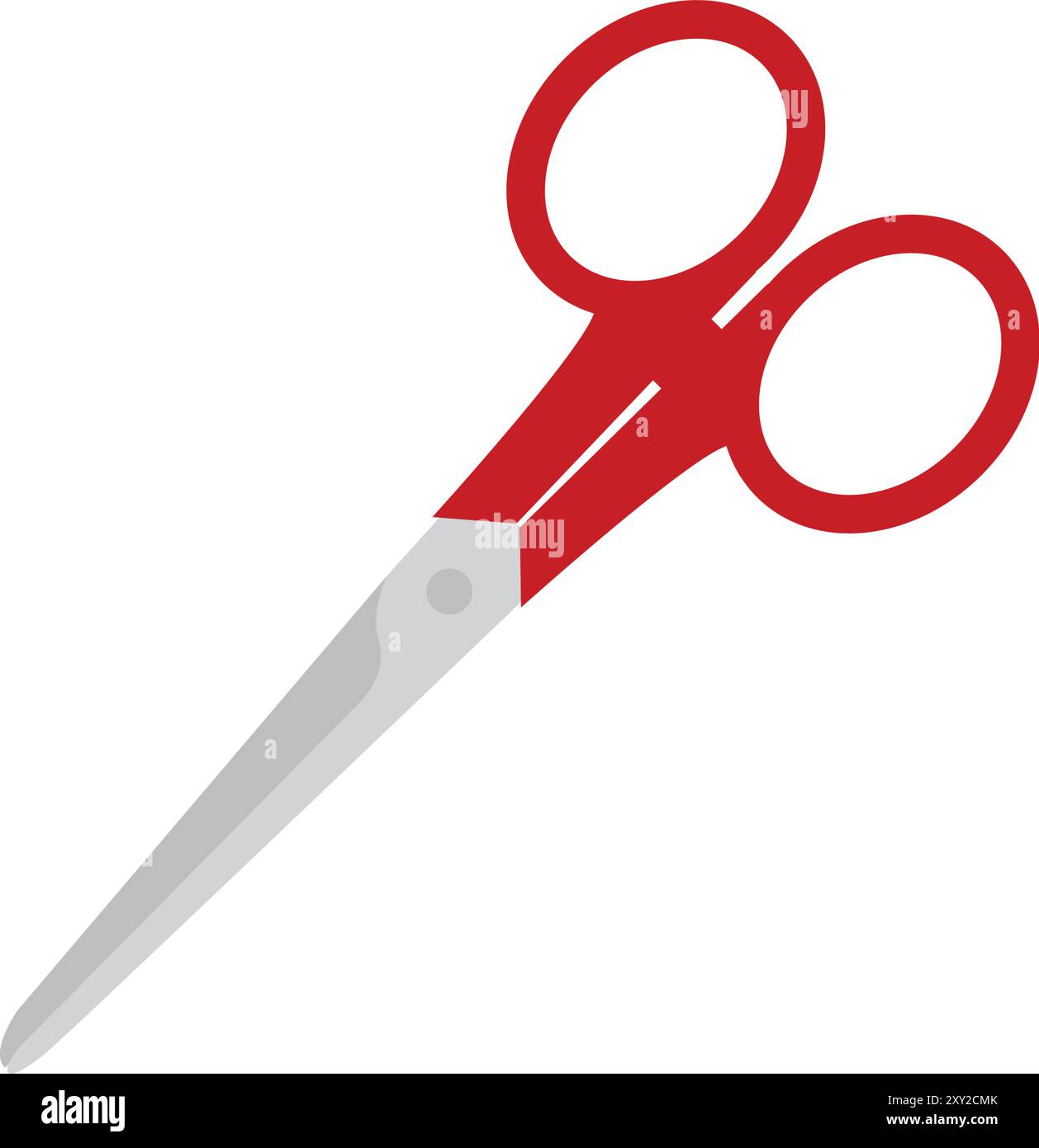Scissors cartoon. scissors with red handle isolated on white background ...