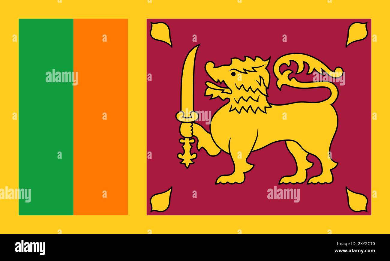 Flag of Sri Lanka Stock Vector Image & Art - Alamy