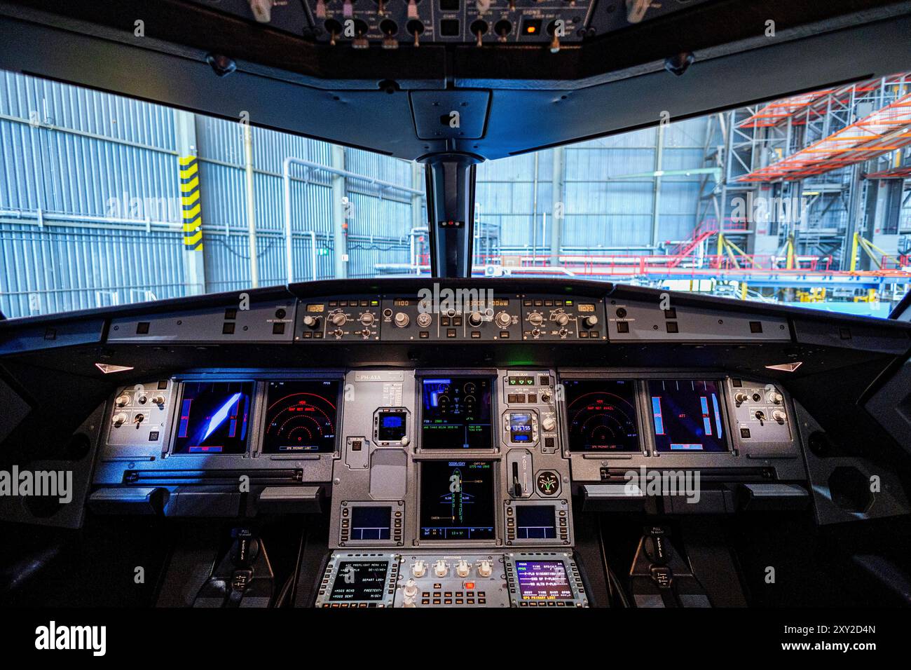 SCHIPHOL - The cockpit of the new KLM Airbus A321neo aircraft. For KLM ...
