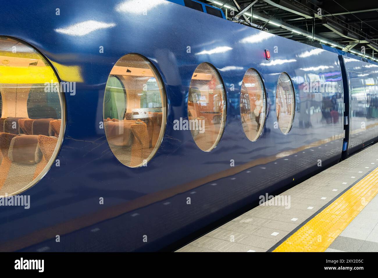 Osaka, Japan - 05.12.2024: Limited Express Rapi:t train on the platform at Nankai Namba station ...