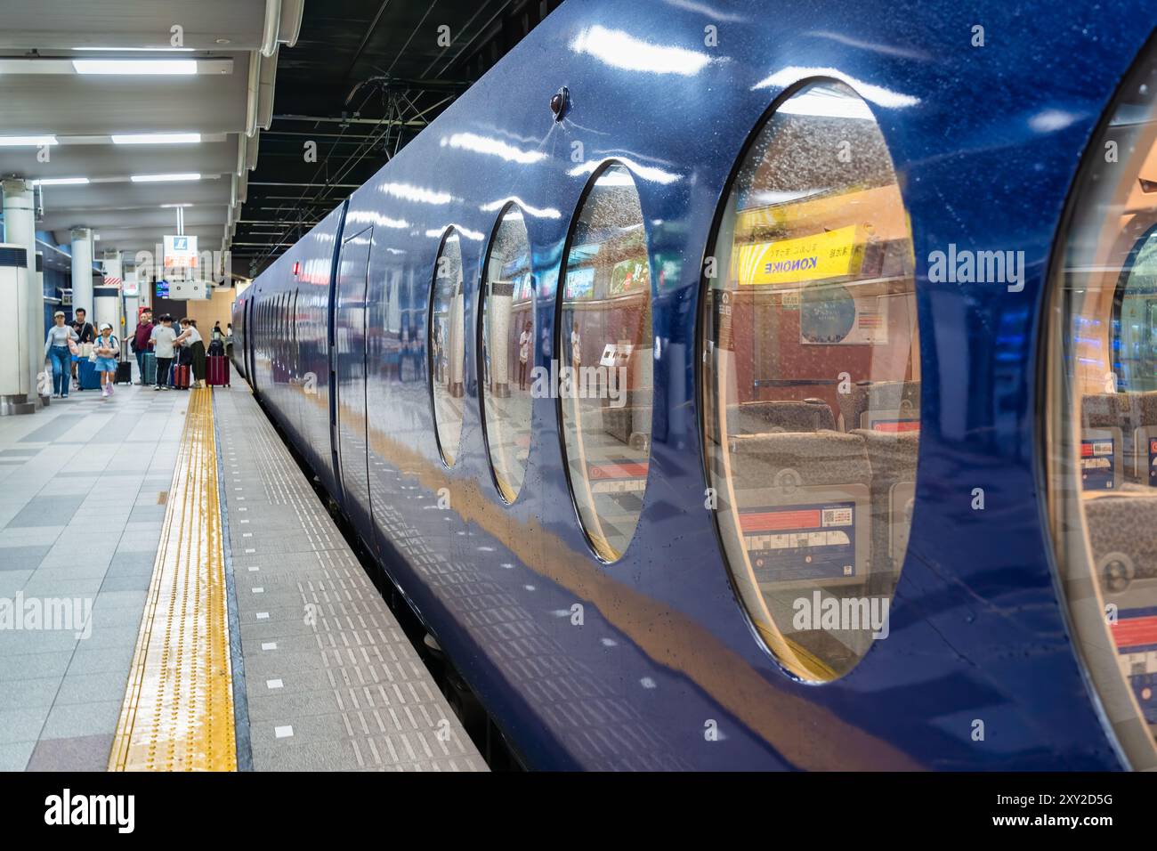 Osaka, Japan - 05.12.2024: Limited Express Rapi:t train on the platform at Nankai Namba station ...