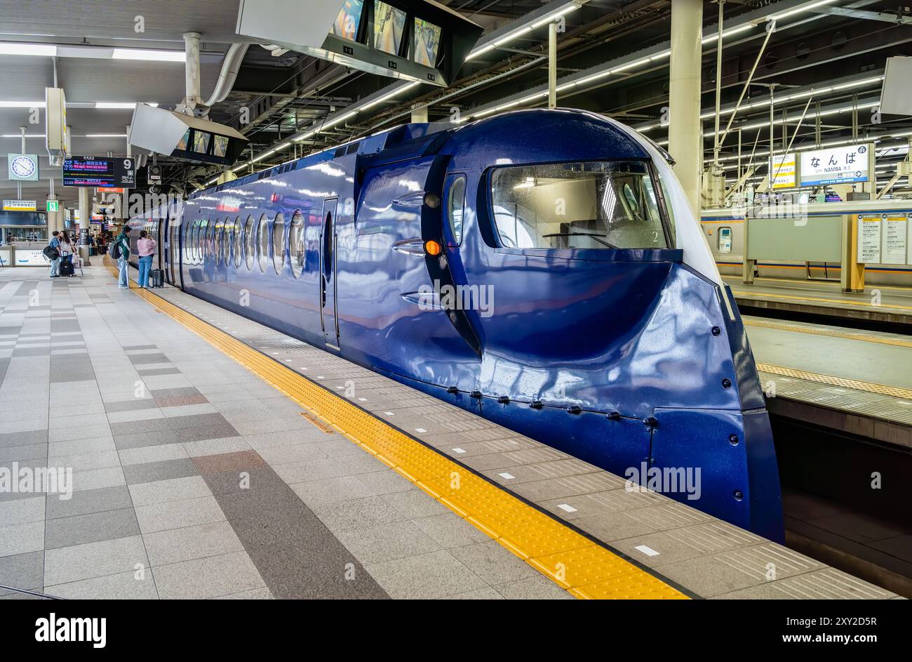 Osaka, Japan - 05.12.2024: Limited Express Rapi:t train on the platform at Nankai Namba station ...