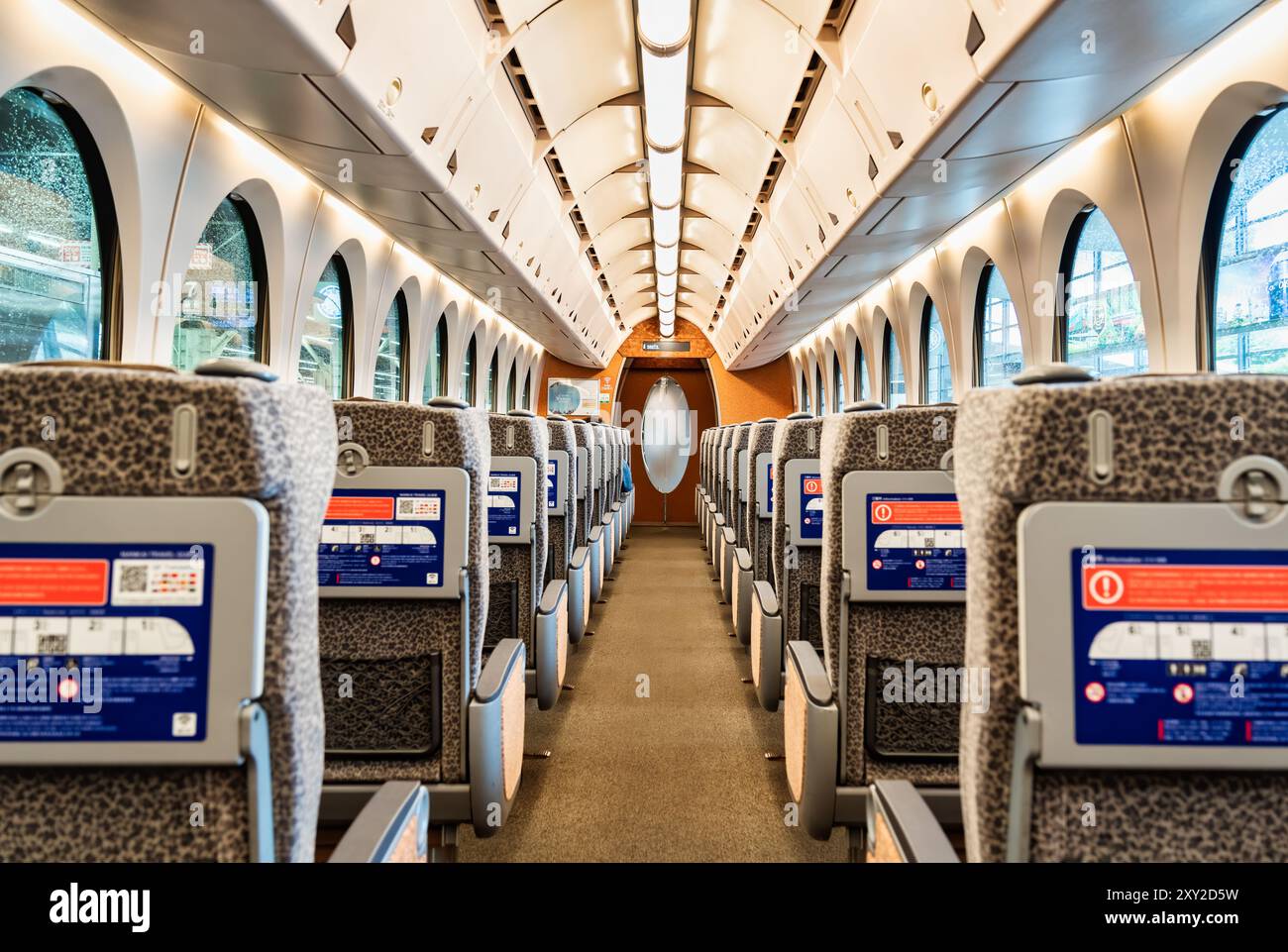 Osaka, Japan - 05.12.2024: The empty interior of Nankai Rapit express ...