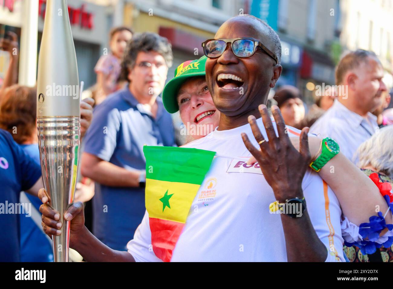 Cauldron of the 2024 olympic torch relay hi-res stock photography and ...