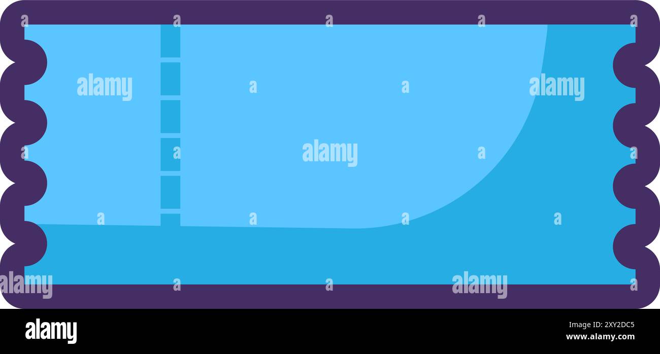 Paper ticket with perforated part. Sale coupon, shopping process flat ...