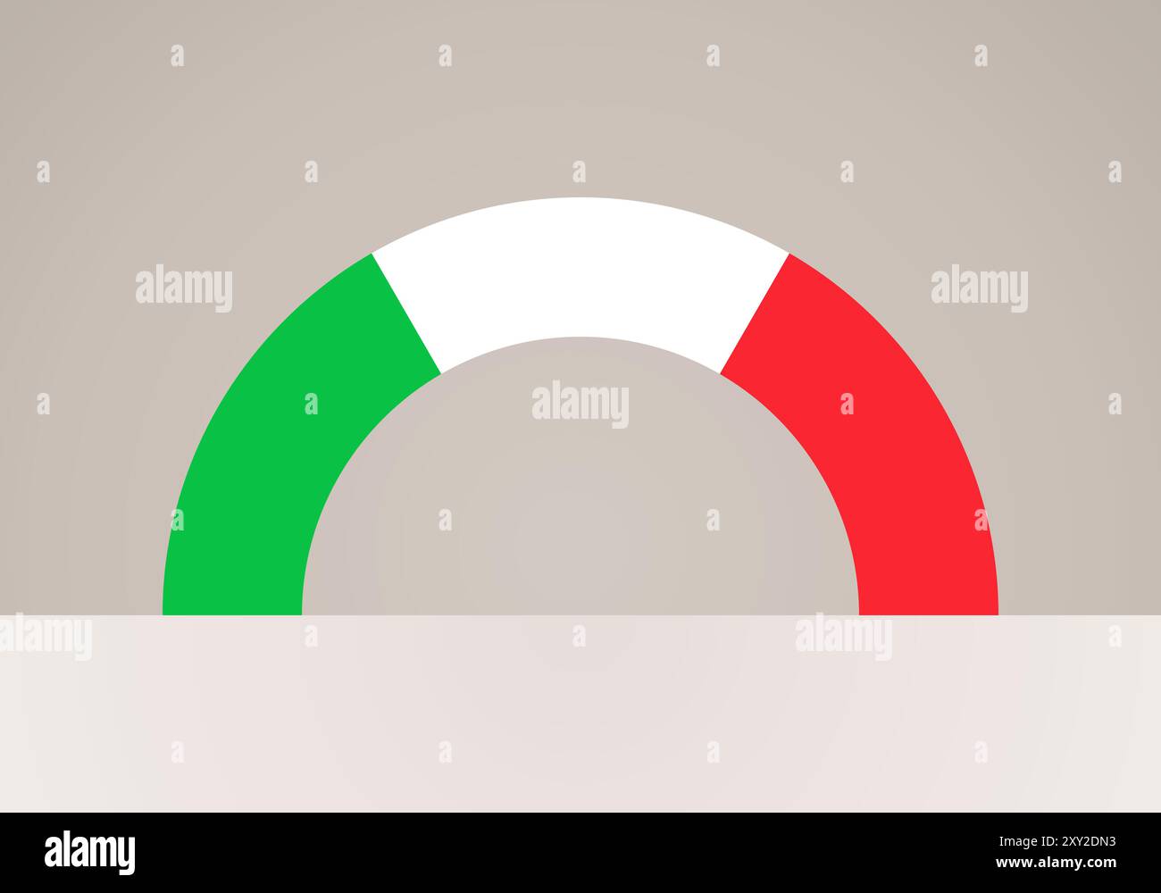 Semicircular flag of Italy. Arc shape like a rainbow Stock Vector Image ...