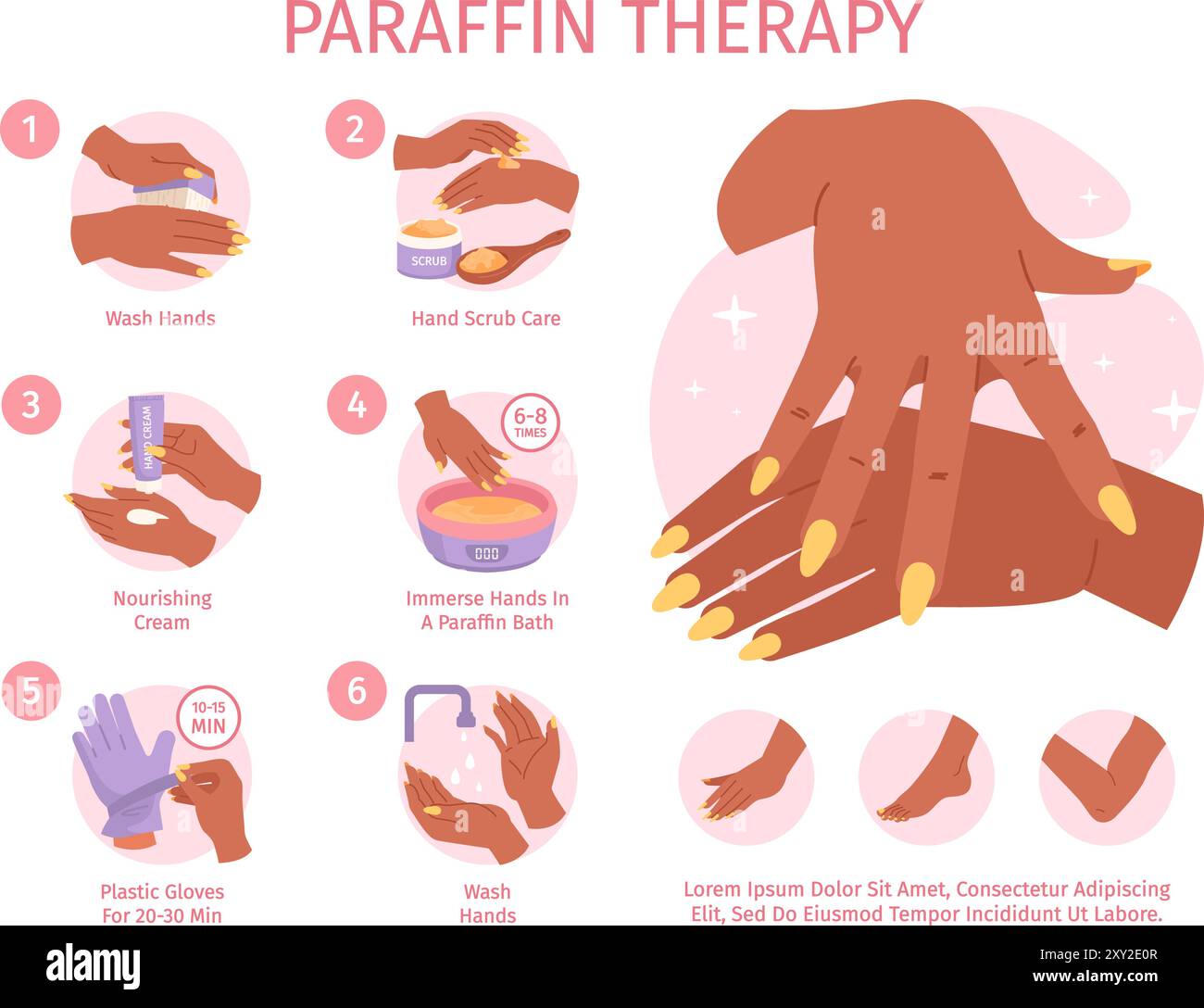 Woman rub hand cream Stock Vector Images - Alamy