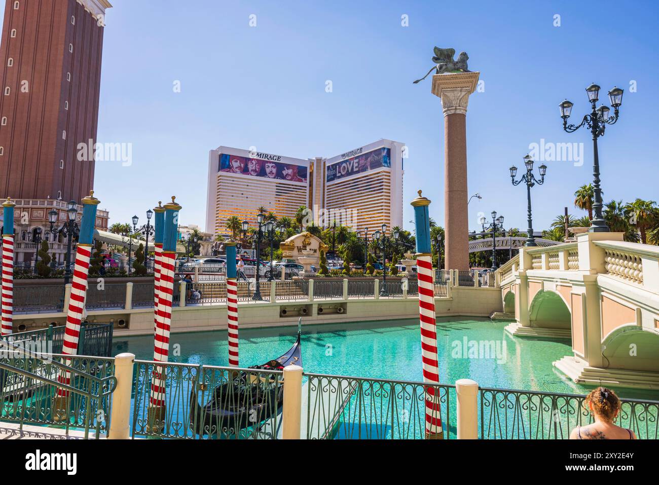 Daytime view of The Venetian Hotel and Mirage Hotel in Las Vegas ...
