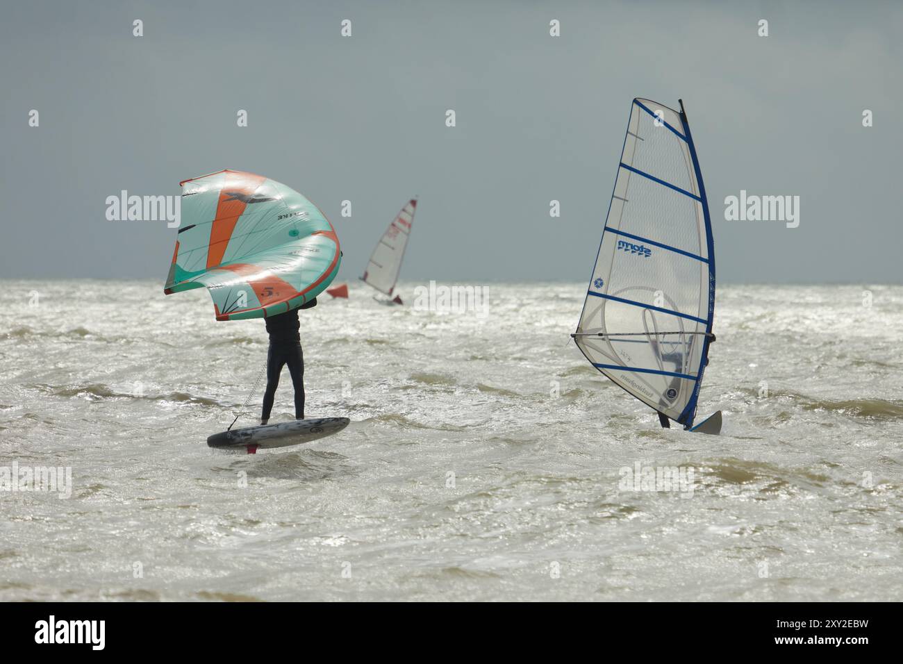High winds and rough seas created challenges for windsurfers on August ...
