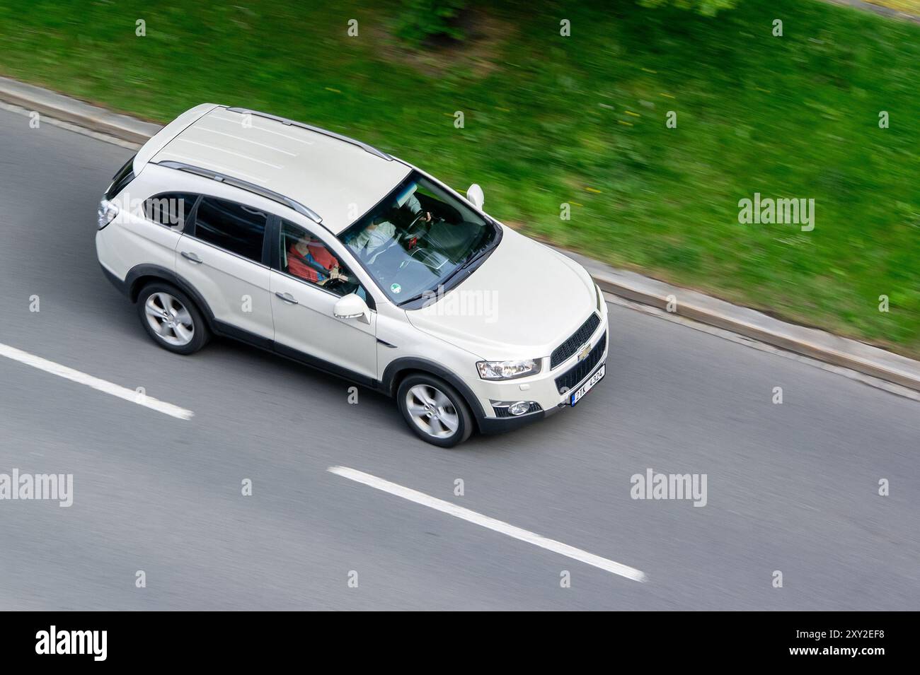 OSTRAVA, CZECHIA - MAY 7, 2024: White Chevrolet Captiva C100 SUV car ...