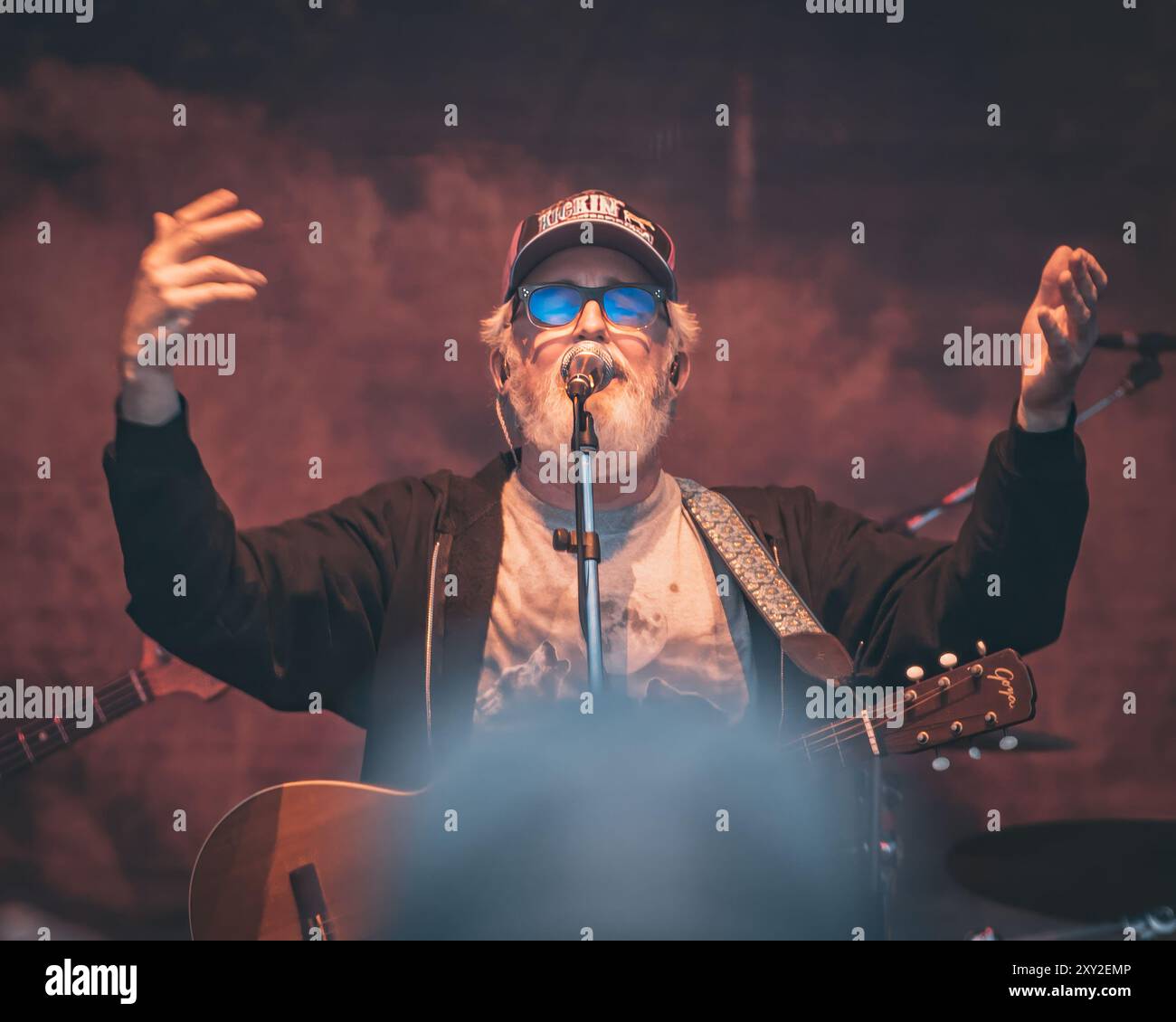 The band CAKE with lead vocalist John McCrea performing in Richmond ...