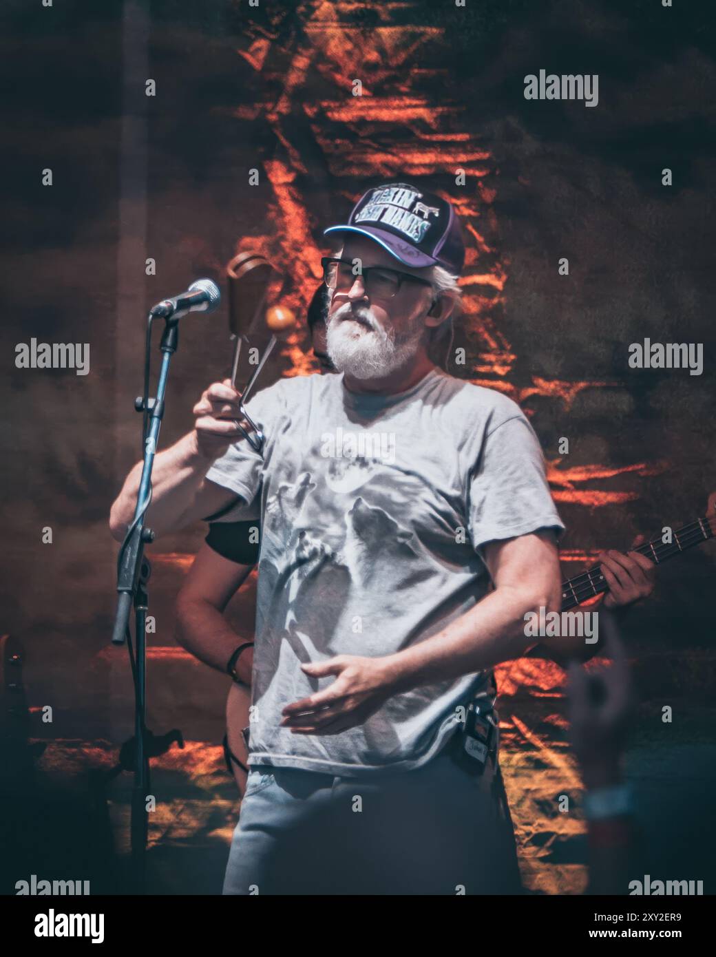 The band CAKE with lead vocalist John McCrea performing in Richmond ...