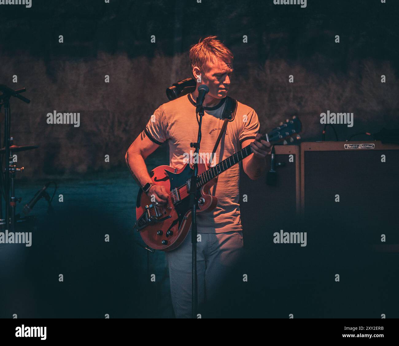 The band CAKE with lead vocalist John McCrea performing in Richmond ...