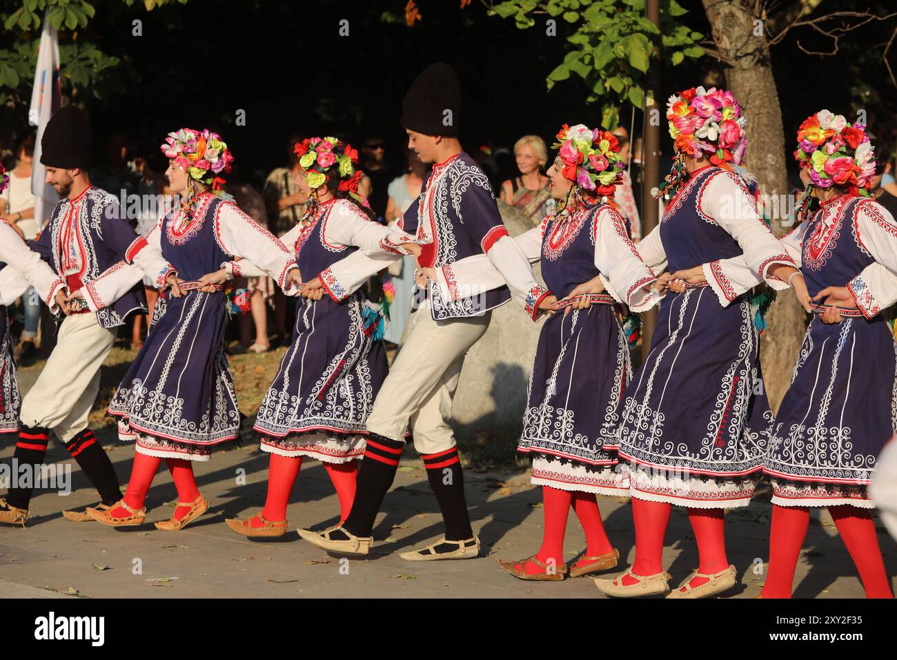 Festive procession through the streets of Sofia of participants in the ...