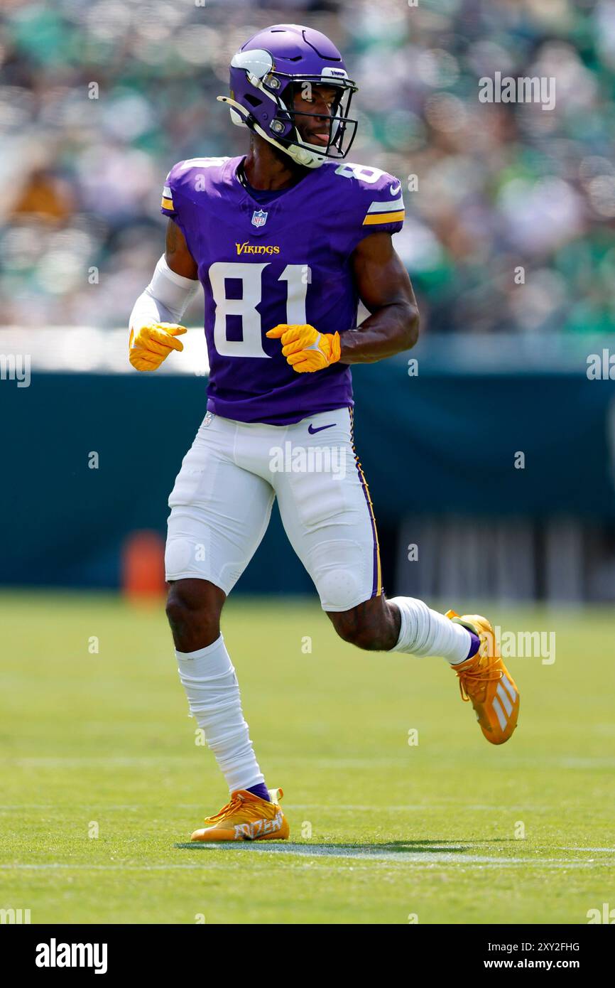 Minnesota Vikings wide receiver Lucky Jackson runs a play during an NFL ...