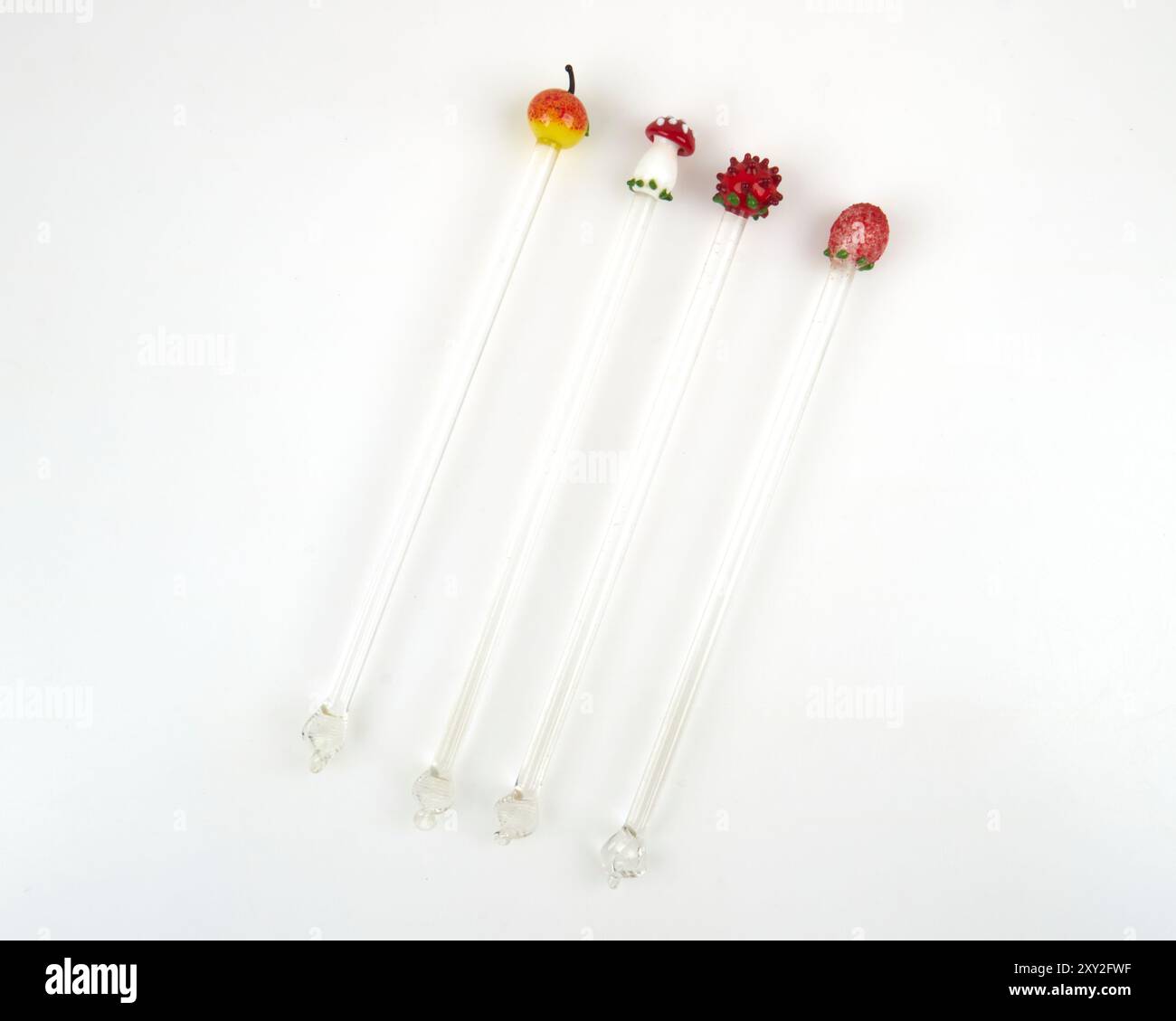 Vintage Cocktail Swizzle Sticks Murano Glass 1960s Stock Photo - Alamy