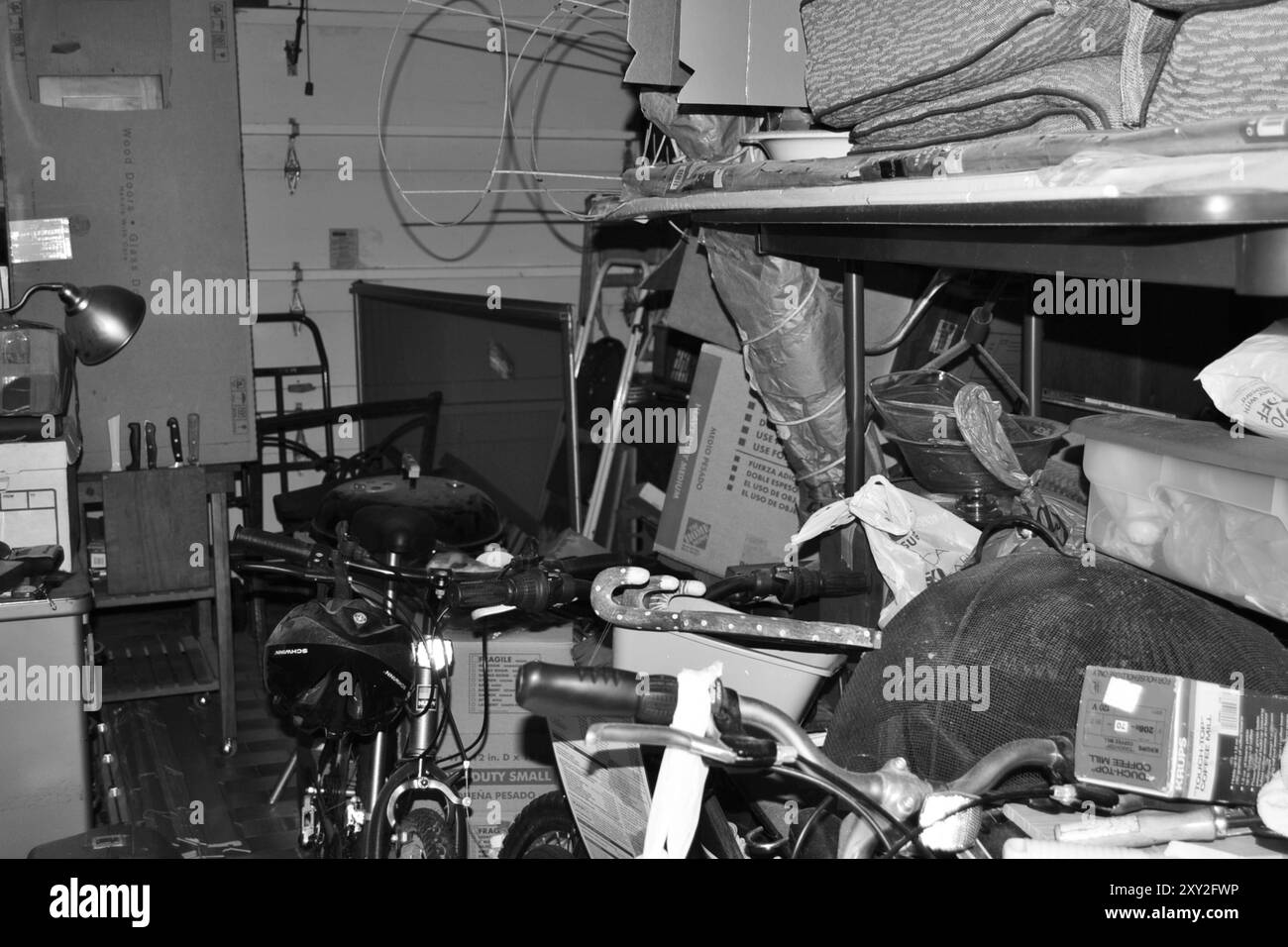 Messy garage clutter junk hi-res stock photography and images - Alamy