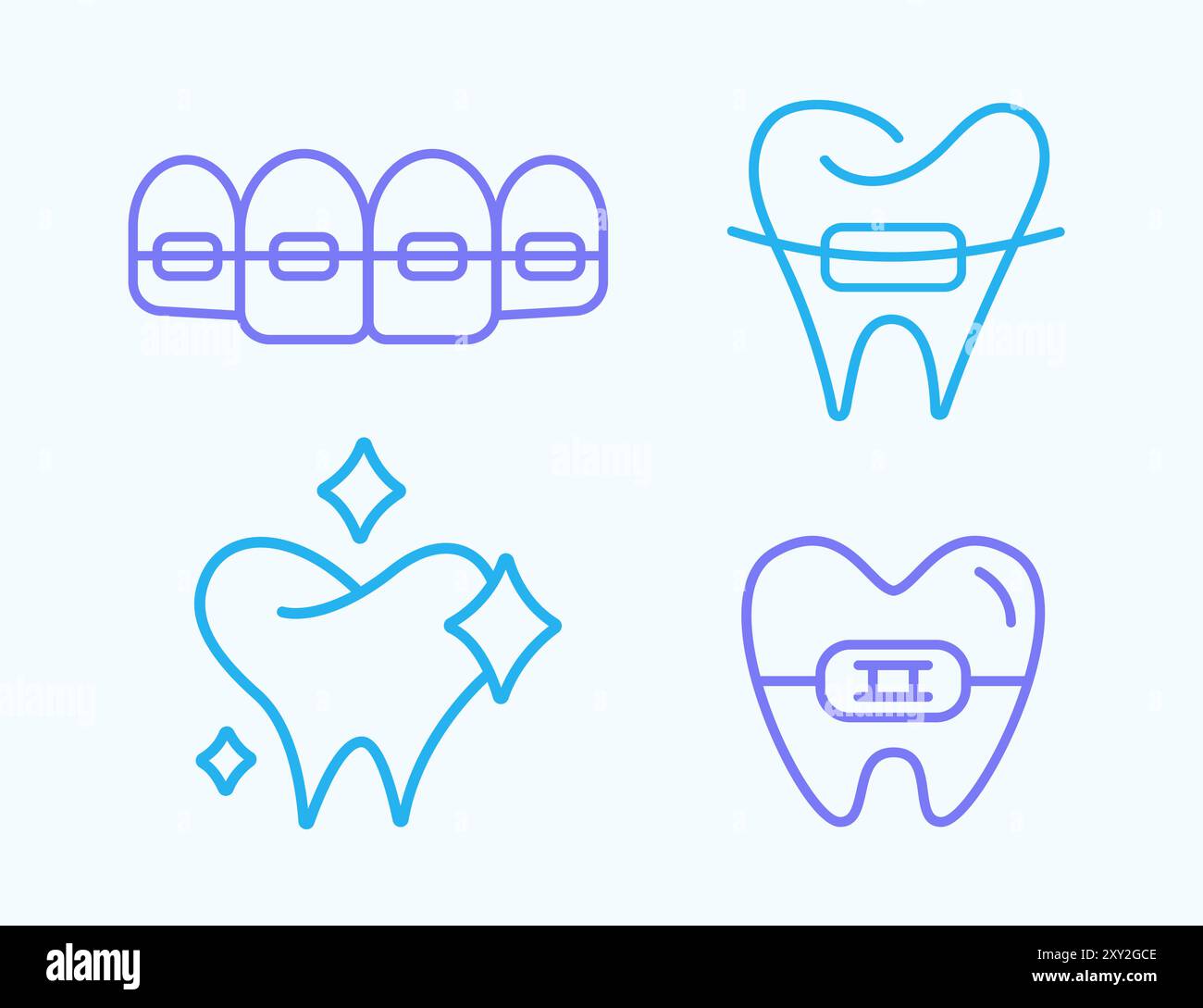 Modern Dentist logo Dental braces care clinic icon Stock Vector Image ...