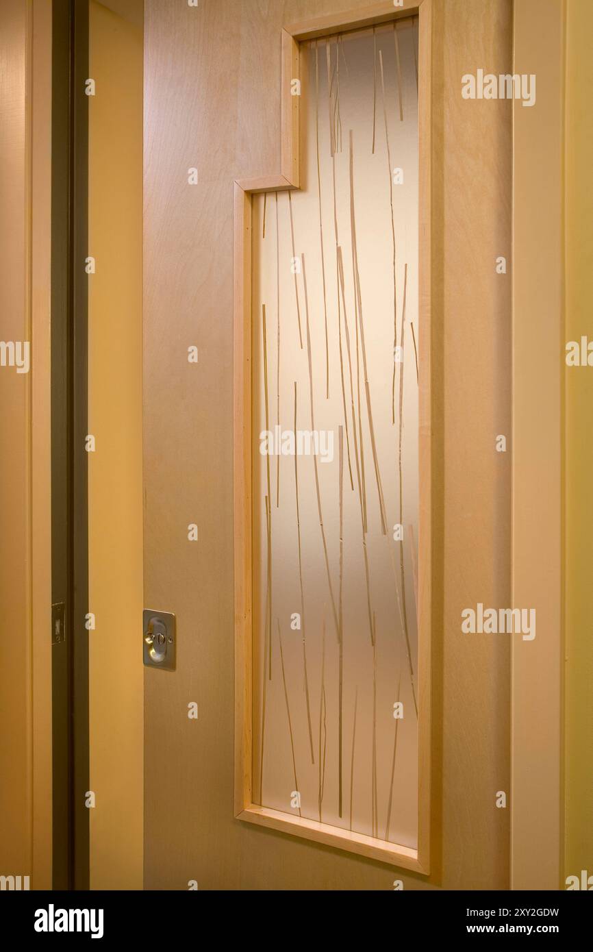 Interior pocket door with 3Form window Stock Photo - Alamy